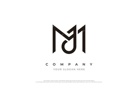 Initia이니셜 Jm 로고 또는 Mj 모노그램 로고 Dl 편지 Jm 로고 또는 Mj 모노그램 로고 디자인 벡터 프리미엄 벡터