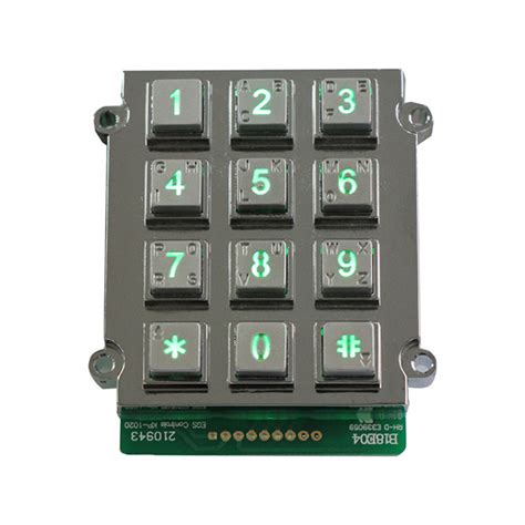 China Rs485 Access Control Illuminated Numeric Industrial Rugged Keypad B661 Manufacturer And