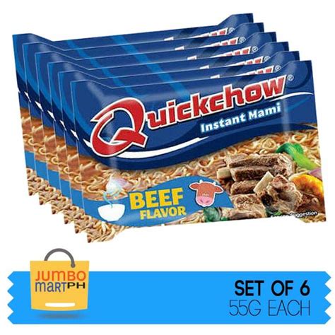 Quickchow Instant Mami Beef Flavor 55g Set Of 6 Lazada Philippines