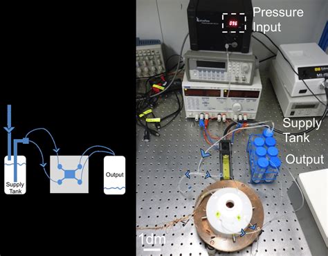 Left Schematic Of The Fluidic Circuit Principle Right Picture Of