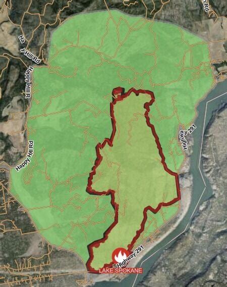 Lake Spokane Fire Now Over 100 Contained Evacuations Hold