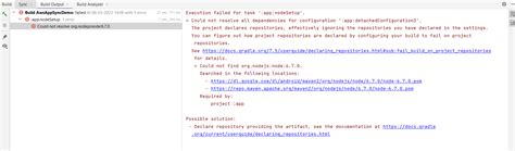 Android Execution Failed For Task Appnodesetup Could Not Resolve
