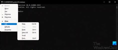 Enable Ctrl C Ctrl V In Command Prompt In Windows