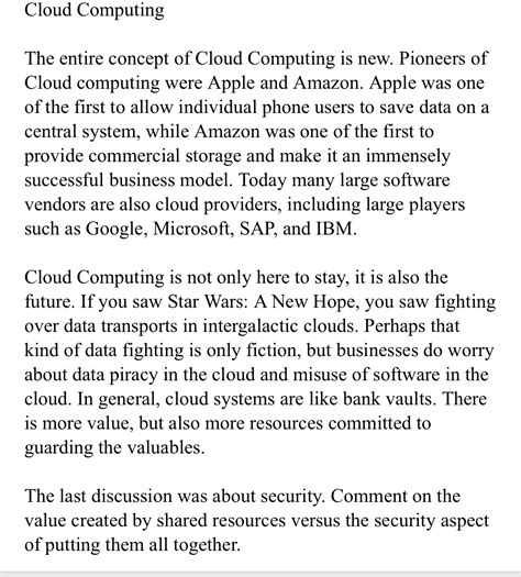 Solved Cloud ComputingThe Entire Concept Of Cloud Computing Chegg