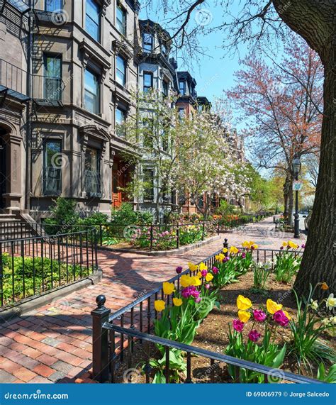 Victorian Brownstones In Boston Back Bay Stock Image Image Of Luxury
