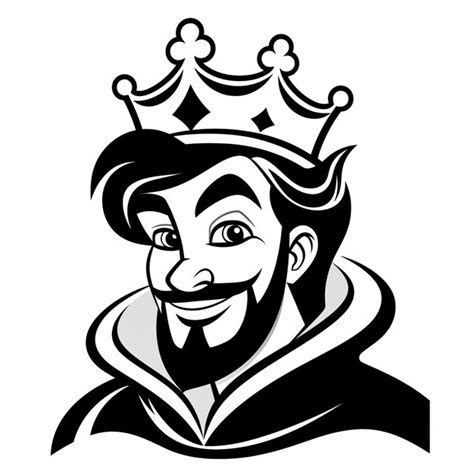 Premium Ai Image Printable Black And White Cartoon Emir Prince Stencils