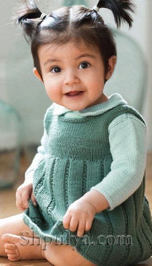 Теплый сарафан для девочки спицами Uncinetto Per Bambina Uncinetto Bambini