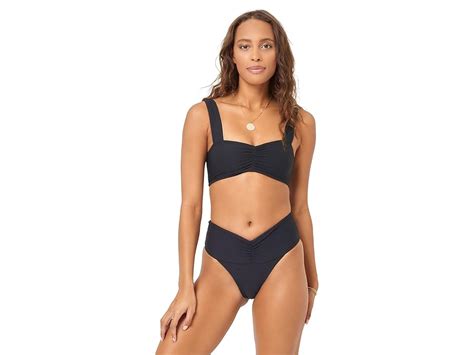 Lspace Marlee Top Womens Swimwear Black Xs 32a Made In The Usa