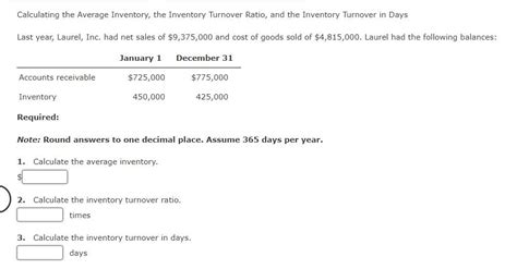 Solved Calculating The Average Inventory The Inventory Chegg Com