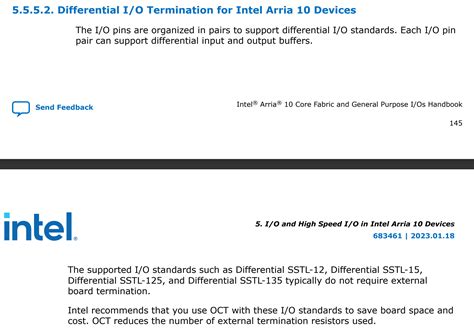 why not arria 10 recommand oct for differential sstl 18 intel community