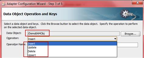 Soa Oracle Apps And Oaf World Bam Adapter To Insert Values In Bam Data Object