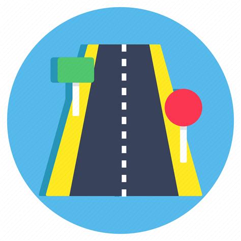 Road Roadway Highway Pathway Passageway Icon Download On Iconfinder