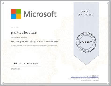 Dataanalysis Microsoftexcel Coursera Lifelonglearning Parth