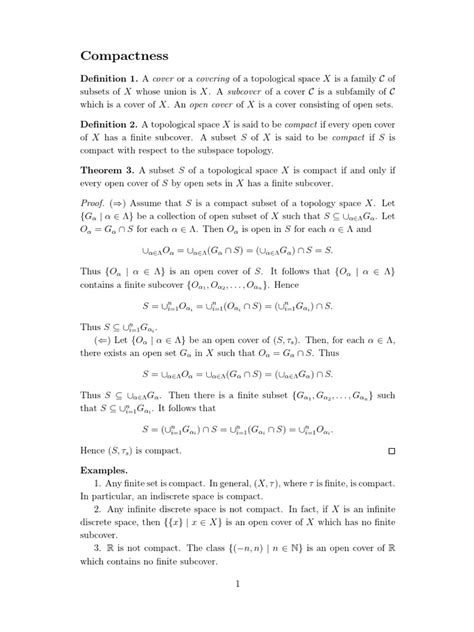 Compactness And Total Boundedness In Metric Spaces Pdf Compact