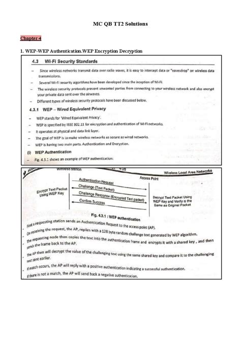Mobile Computing Module 4 5 6 Question Bank Mc Qb Tt2 Solutions Chapter 4 Wep Wep