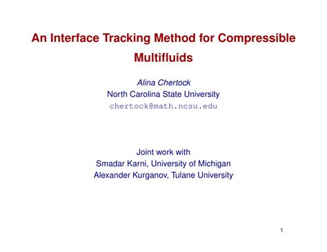 Pdf Interface Tracking Method For Compressible Multifluids