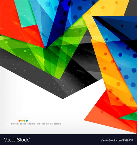 Abstract Colorful Overlapping Composition Vector Image