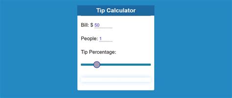 How To Make A Simple Tip Calculator In Javascript