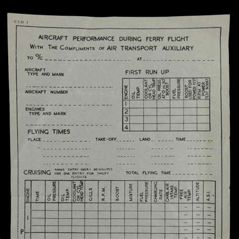 Ata Aircraft Performance Forms
