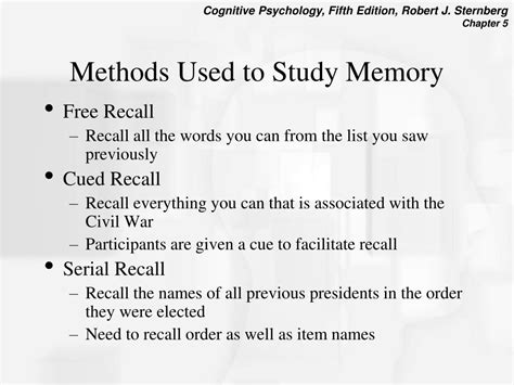 PPT Chapter Memory Models And Research Methods PowerPoint Presentation ID