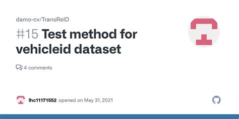 test method for vehicleid dataset · issue 15 · damo cv transreid · github