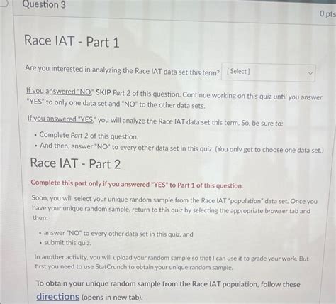 Solved Here Are Descriptions Of The Iat Population Data