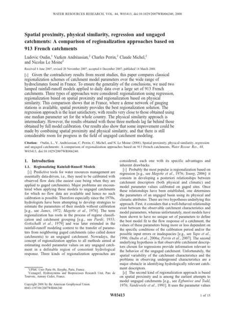oudin 2008 spatial proximity physical similari pdf regression