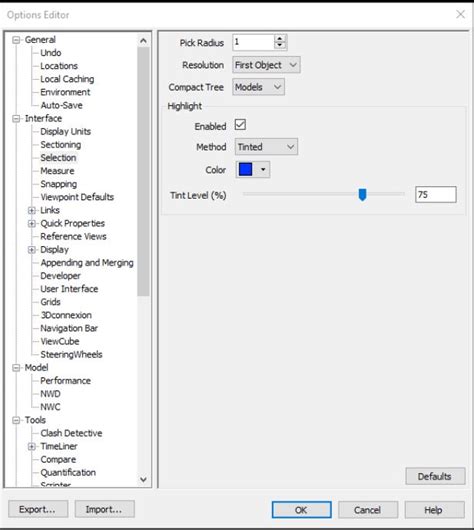 unable to select the entire object in ifc file opened in navisworks