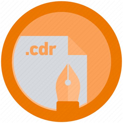 Cdr Document Extension File Format Round Roundettes Icon