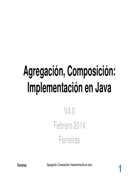 3 Agregacion Composicion En Java Pdf Java Lenguaje De Programación Programación