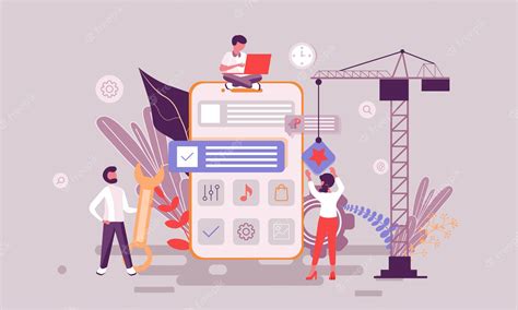 Premium Vector App Development Illustration