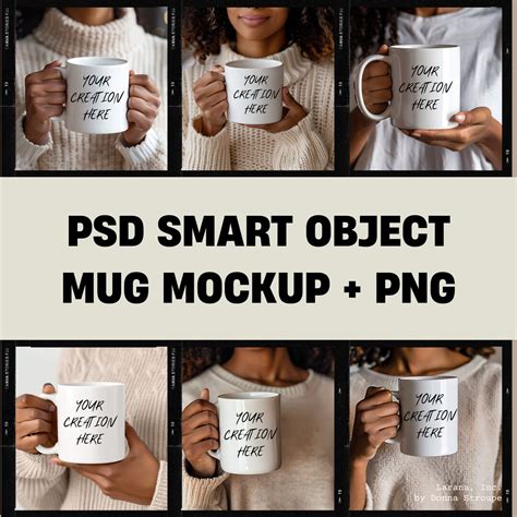 Mug Mockup Psd Png Bundle 6 Smart Object Layers Psd White Mug Mockup Bundle Photoshop Mug