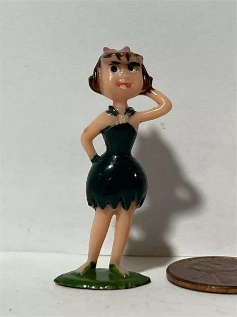 Marx Tv Tinykins Betty Rubble Plastic Figure Hanna Barbera Flintstones