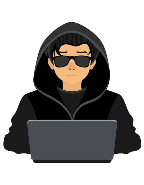 Premium Vector Young Hacker Programmer It Specialist Coder Sitting At