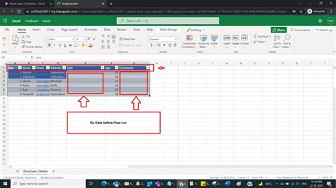 Working With List Rows Present In Excel Table Onedrive In Power Automate