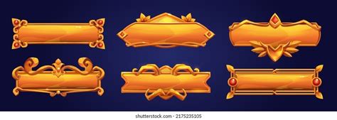 황금색 장식으로 장식된 게임 Ui 프레임 스톡 벡터로열티 프리 2175235105 Shutterstock