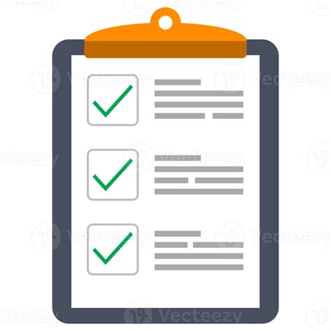 Clipboard And Check Marks Flat Style Design 10852900 PNG