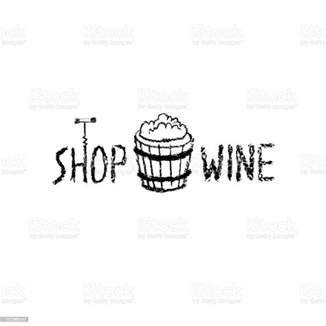 와이너리 로고 템플릿 벡터 크레용 일러스트레이션 와인 숍 아이콘 고풍스런에 대한 스톡 벡터 아트 및 기타 이미지 고풍스런