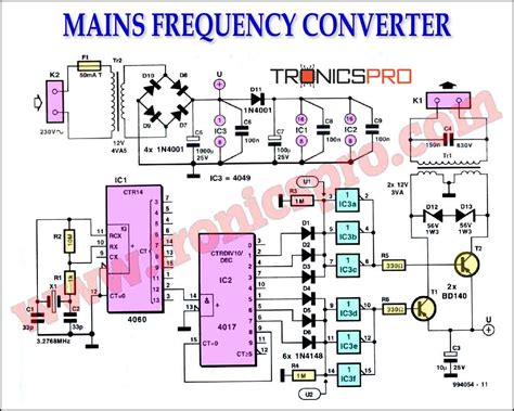 Mains Frequency Converter Circuit Diagram Tronicspro