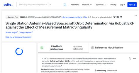 Single Station Antenna Based Spacecraft Orbit Determination Via Robust Ekf Against The Effect Of