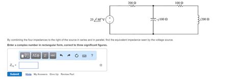 Solved By Combining The Four Impedances To The Right Of
