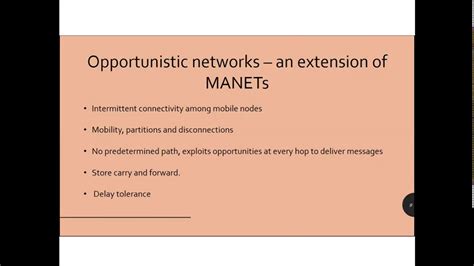 Opportunistic Mobile Networks Youtube