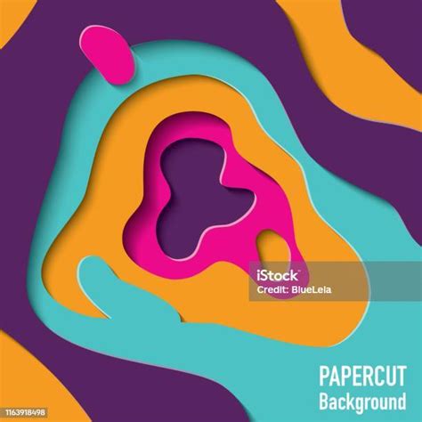 종이 3d 효과 조각 예술 벡터 일러스트와 배경을 잘라 추상적인에 대한 스톡 벡터 아트 및 기타 이미지 추상적인 페이퍼커팅 0명 Istock