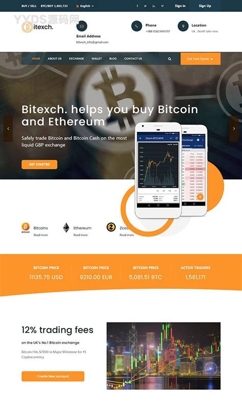电子货币比特币网站html5模板 Yyds源码网 电子货币比特币网站html5模板 Yyds源码网