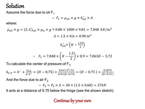 solved problems in hydrostatic pptx physics science