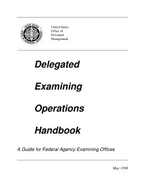 Fillable Online Opm Delegated Examining Operations Handbook Office Of Personnel Opm Fax
