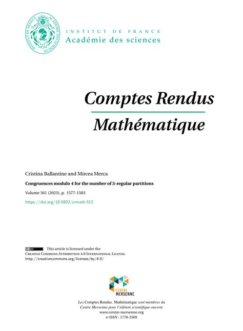 pdf congruences modulo 4 for the number of 3 regular partitions