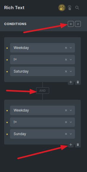 conditions ux improvement feature requests improvements bricks