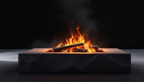 Free Minimalist Fire Feature Image Firepit Modern Minimal
