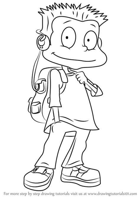 How To Draw Tommy Pickles From All Grown Up All Grown Up Step By